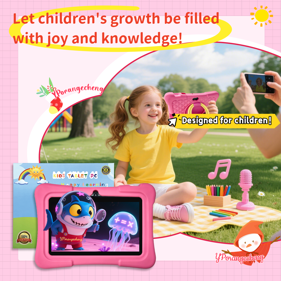 7-Inch Kids Tablet PC HD Quad Core 1024x600 Educational Apps Puzzle ...