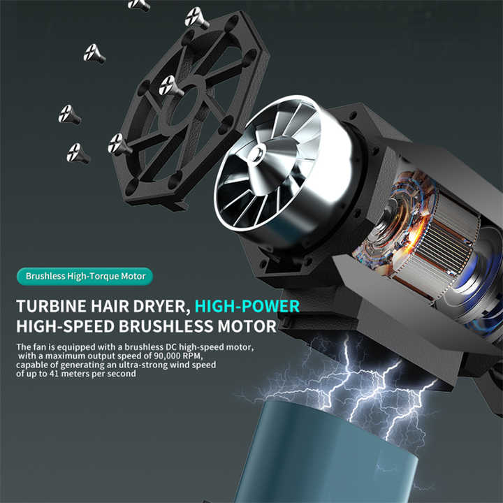 Super Power Turbofan Mini Portable Turbo Fan Handheld Jet Fan High ...