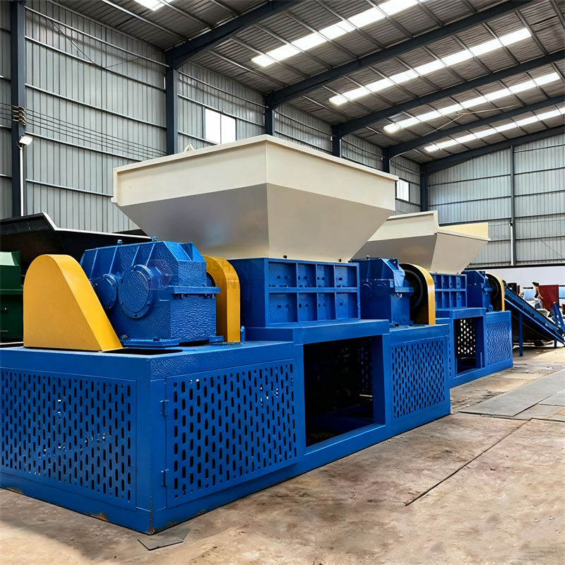 Industrial Heavy Duty Double Shaft Shredder Scrap Aluminum Iron Barrel ...