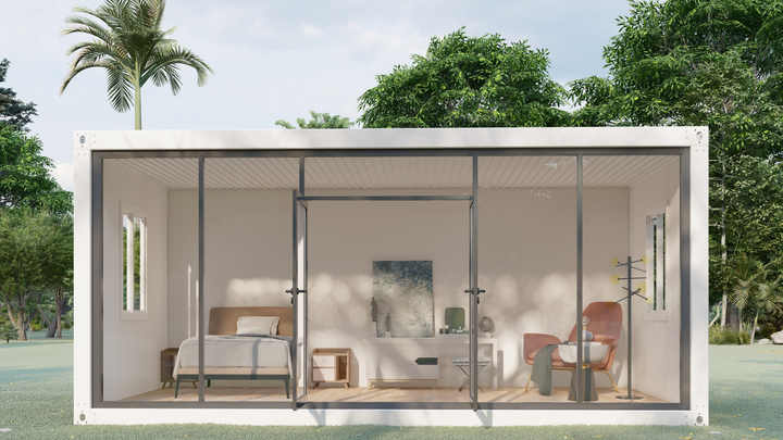 Glass Wall Container Homes - Prefab Tiny Office Solutions