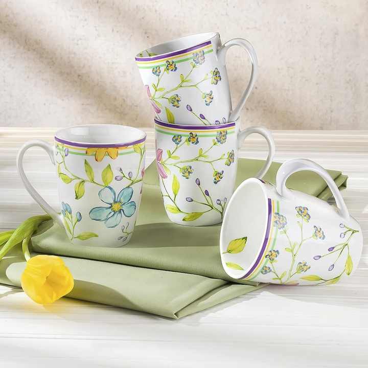 16pcs Ceramic Dinnerware Set with Floral Design,durable Porcelain ...