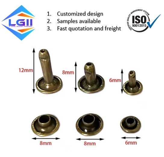 Manufacturer produces decorative rivet buckles DIY 6mm Double Cap ...