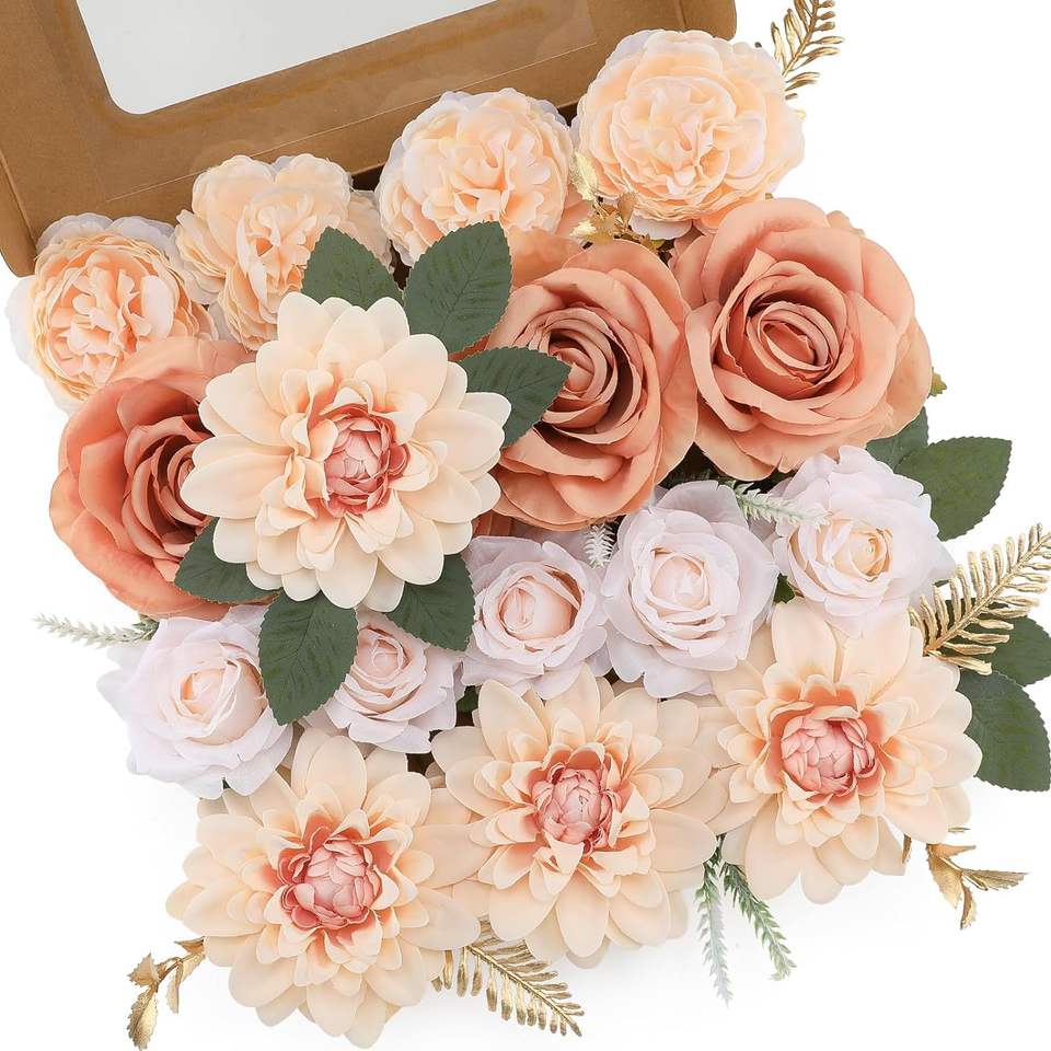 High Quality Bridal Bouquets Arrangement Blue Flowers Rose Dahlias ...
