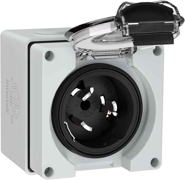 50amp Power Inlet Box - NEMA SS2-50P 125/250volt Outdoor Socket