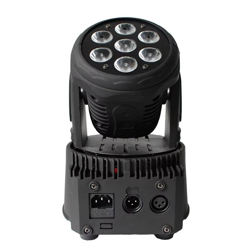 7 LED Mini Moving Head Light RGBW Stage Beam Light 7 Eyes Moving Head ...
