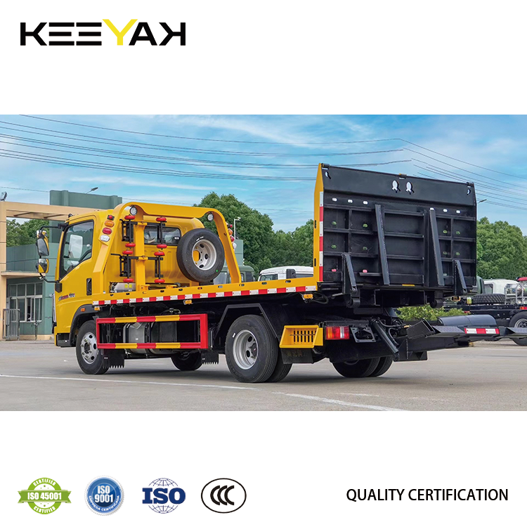 8 Tons HOWO Tow Road Rescue Wrecker 4x2 Flat Bed Tow Truck Hydraulic ...