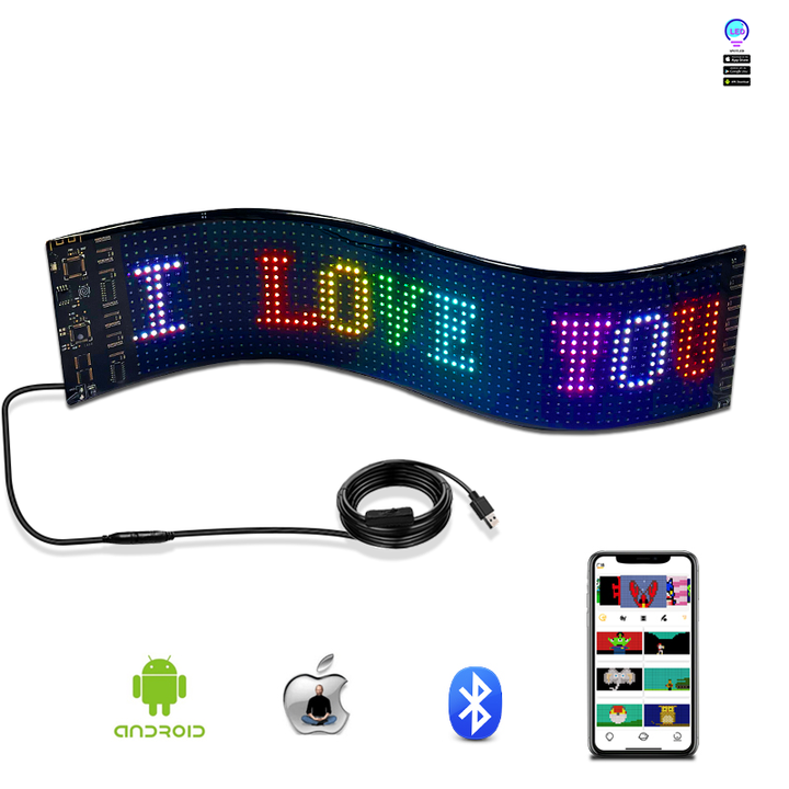 Smart Window Display - Car LED Sign Programmable Flex Screen