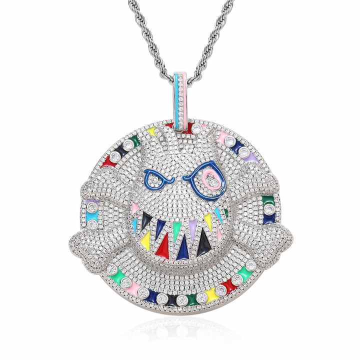 BES Hip Hop Jewelry Iced Out Custom Skull Pendant Glow in the Dark ...