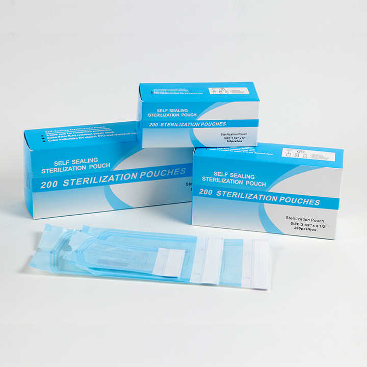200-Count Sterilization Pouches with Color Change Indicator, 3.5" X 10 ...