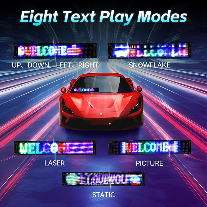 Truck Car Windshield LED Panel - Programmable Demon Eye