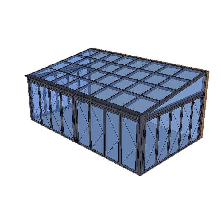 Free Standing Aluminium Sunroom Energy Saving Four-Season Room Glass ...