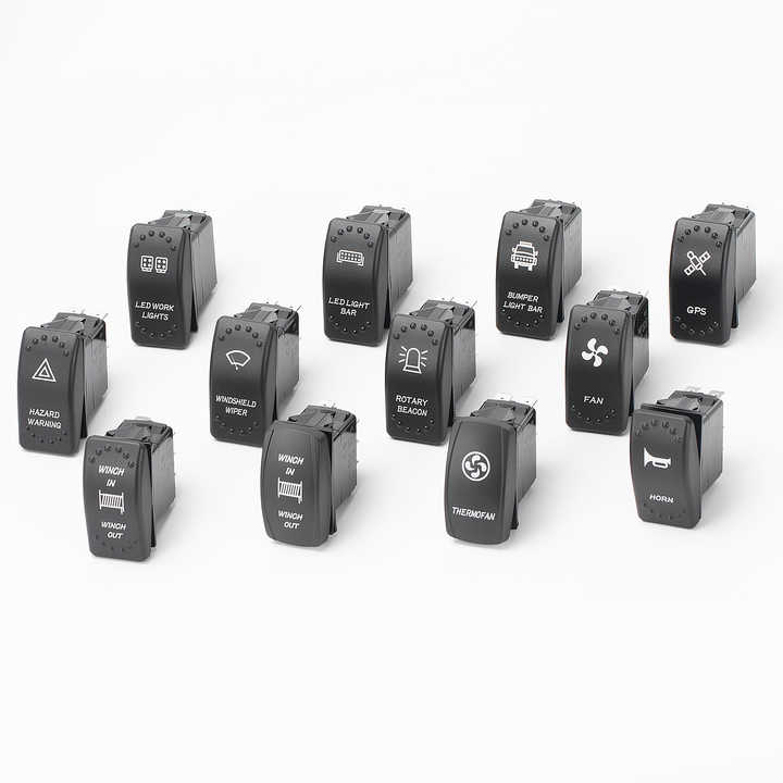 Custom Laser Etched Rocker Switch for Marine & Truck Use