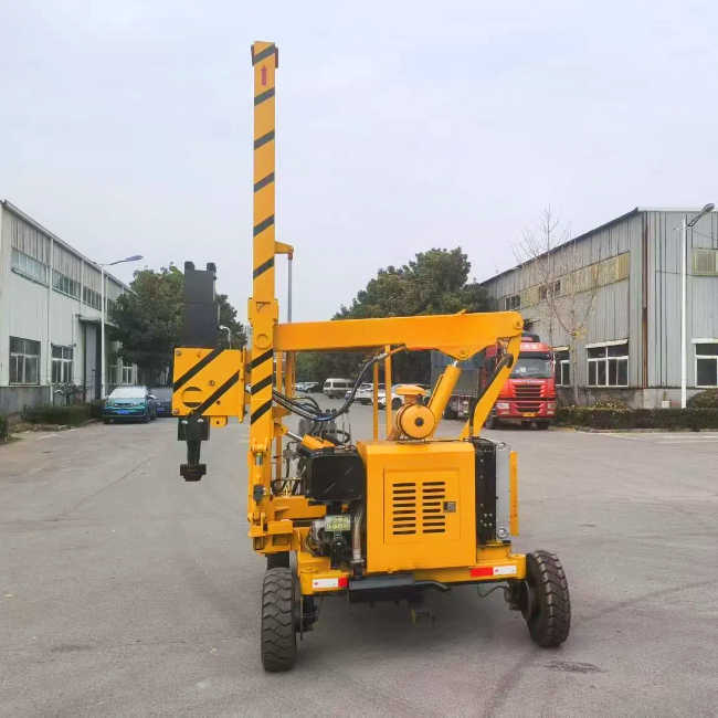 Guardrail Pile Driver Mounted Piling Rig with Adjustable Impact Force ...