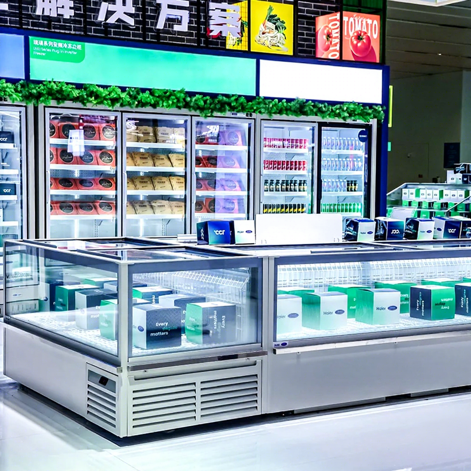 Commercial Grade Air Cooler Sliding Glass Door Refrigerator Industrial