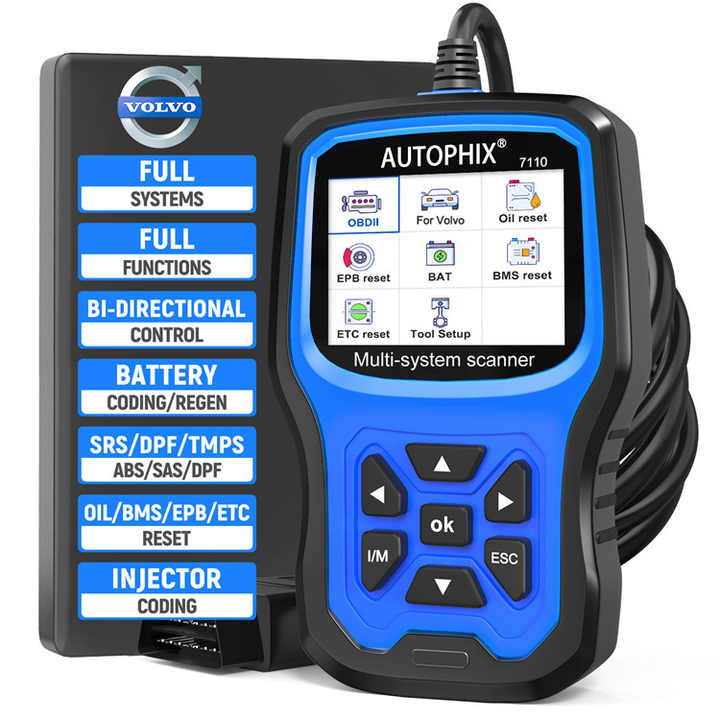 Autophix 7110 Volvo Diagnostic Tool - Clear Codes & Reset