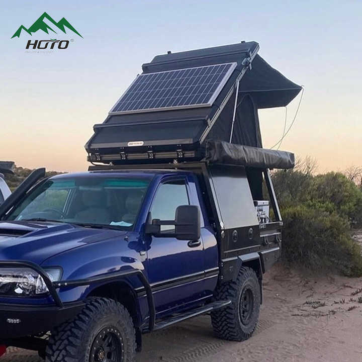 HOTO Triangle Hard Shell Rooftop Tent - Perfect for Camping