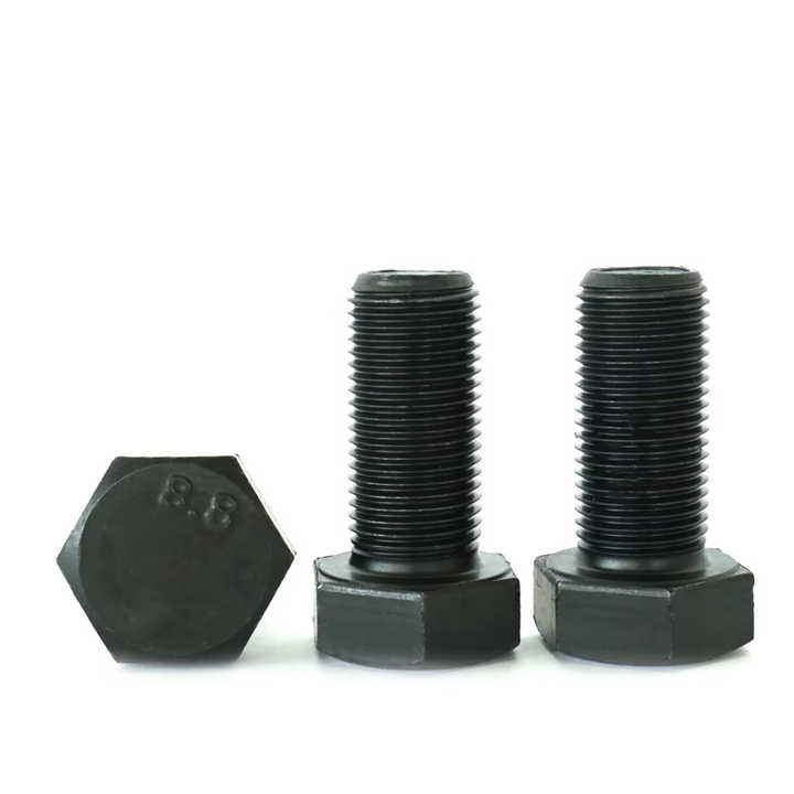 DIN933 Hex Head Bolt Alloy Bolts Grade 8.8 10.9 Grade 12.9 Black 12 ...