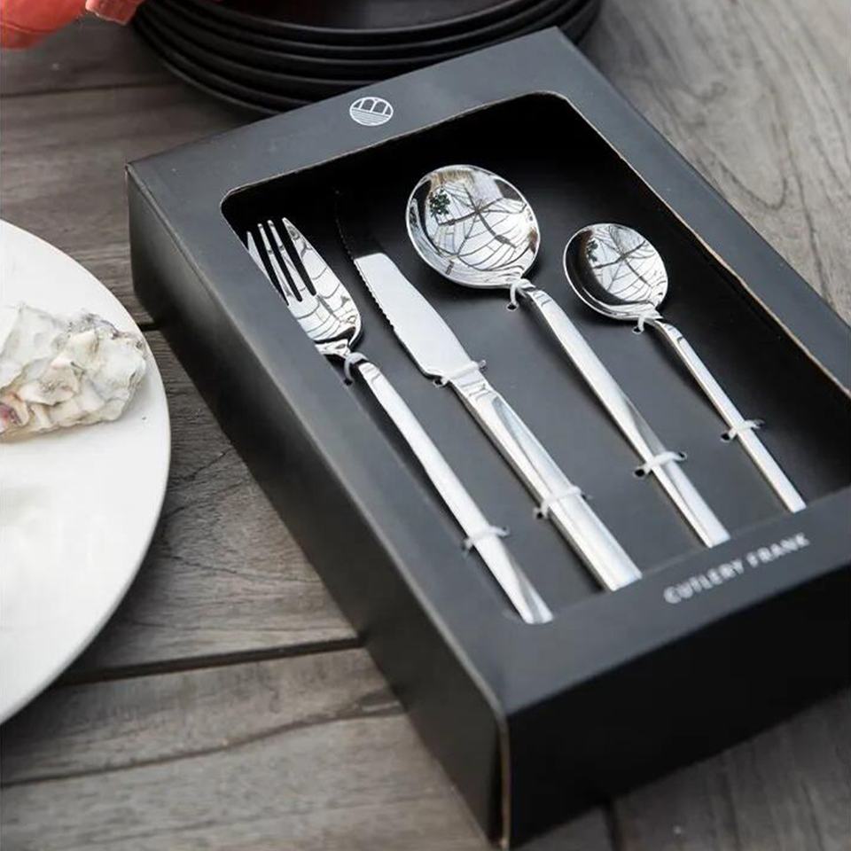 Glossy Empty Hollow Handle Knife with Refined Lines Flatware 18/10 ...