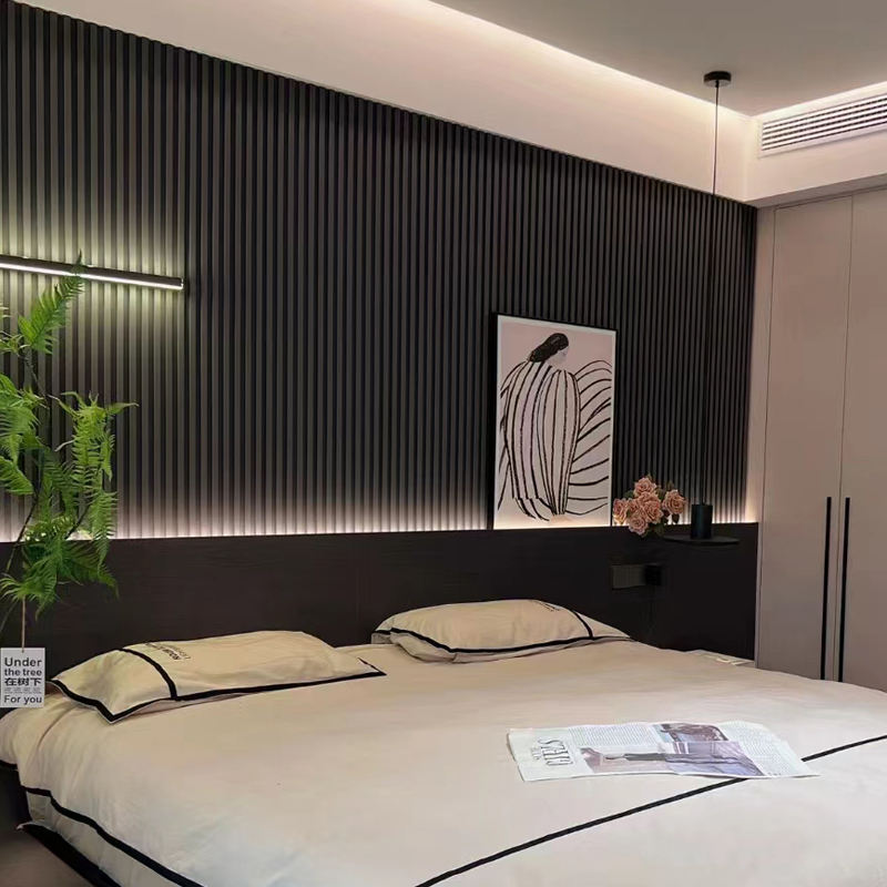 Zero Formaldehyde WPC Paint Free Wall protection Board Concave Convex ...