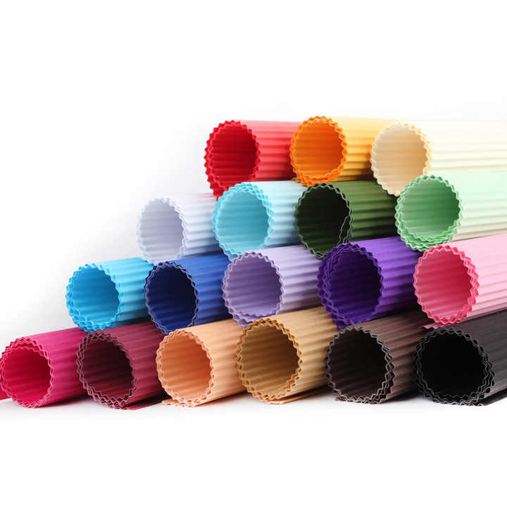 Diy Flower Bouquet Wrapping Floral Corrugated Paper Flower Wrapping ...