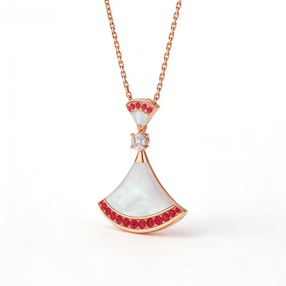 High-end fashion elegant women's fan-shaped design zircon-embedded ...