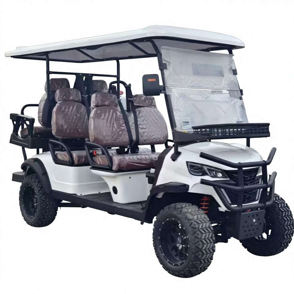 6 Seats Electric Four-Wheel 800kg Load Capacity Golf Course Scenic Area ...