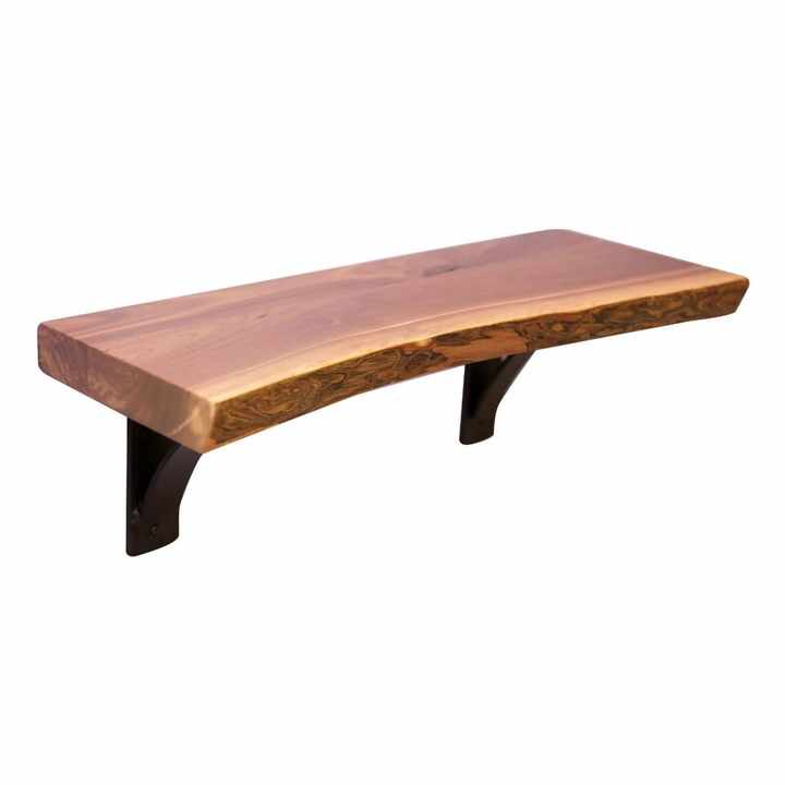 Wood Slab Floating Shelf - Stylish Wall Display Solution
