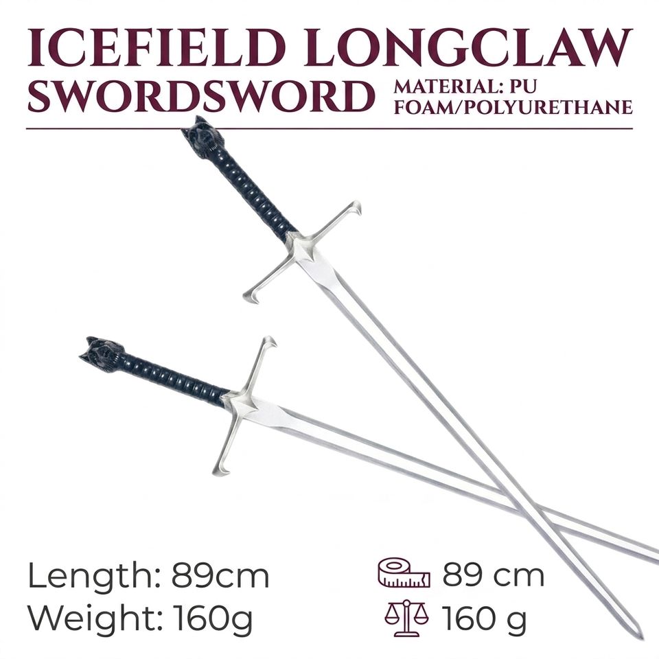 Longclaw PU Foam Sword 35.04" Lightweight Polyurethane Wolf Head Sword ...