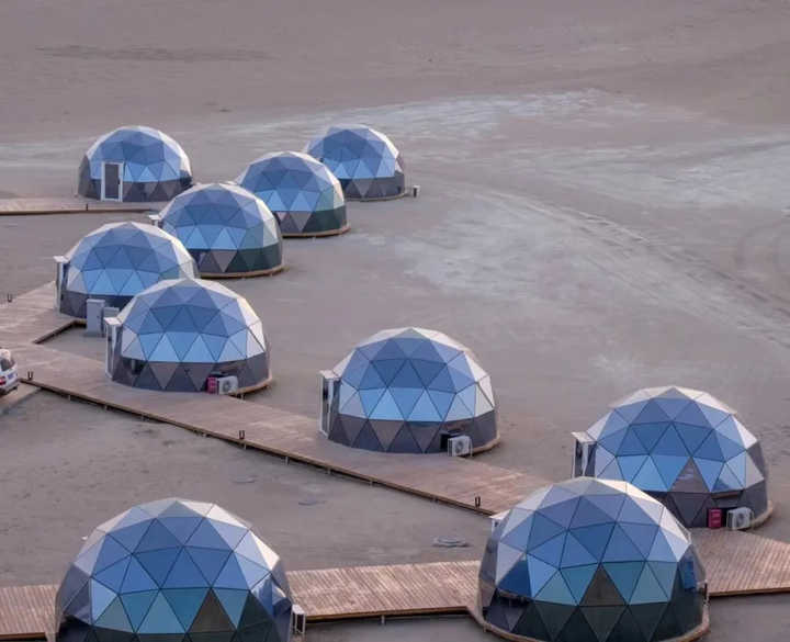 7M Dia Prefab Geodesic Dome House for Outdoor Glamping with Insulated ...