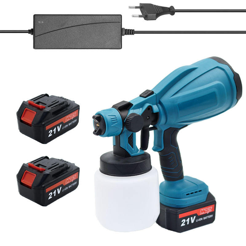 21v Lithium Battery Rechargeable Paint Spray Gun Tools