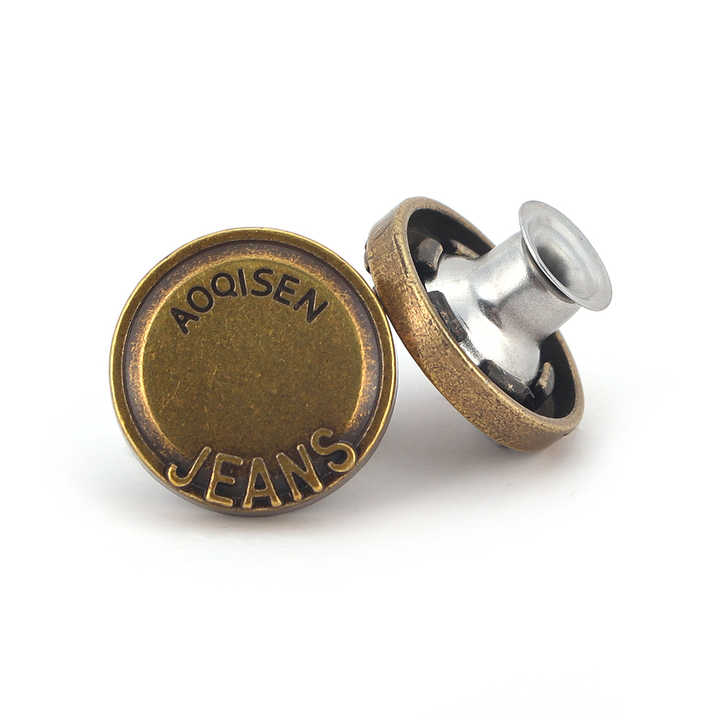Antique Copper Brass Denim Button Rivet Custom Made Eco-Friendly Jeans ...