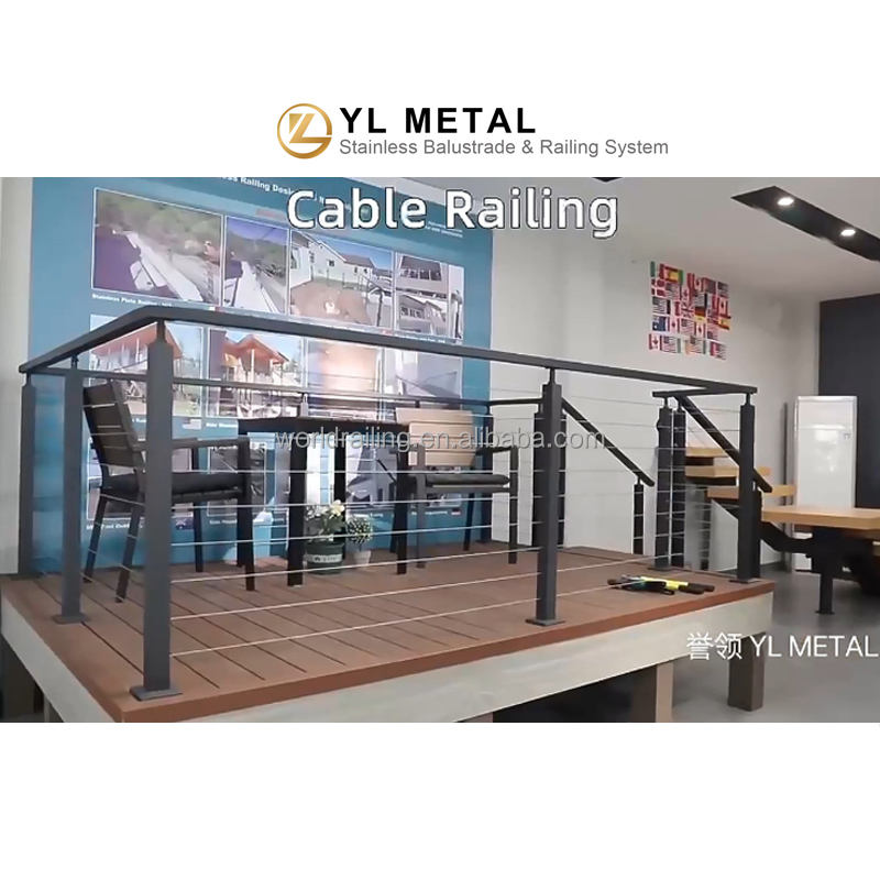YL T Top-Ranked Wire Rope Stainless Railing Balcony Fencing