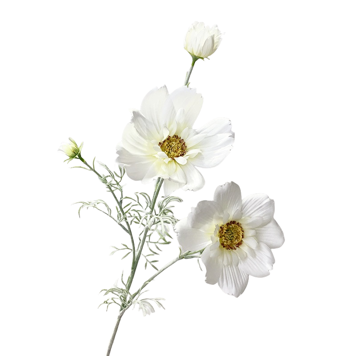 Fresh Rural Style Big Cosmos Bipinnatus Artificial White Silk Cosmos ...