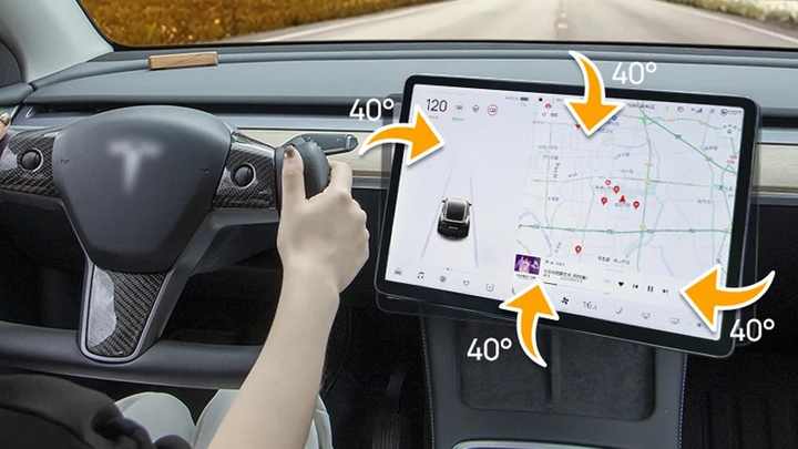 Navigation Screen Rotating Holder for Tesla New Model 3 Y LHD Four ...