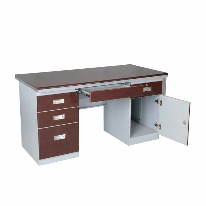 Steel Office Pedestals Computer Desks Metal Key Lock Office Furniture ...