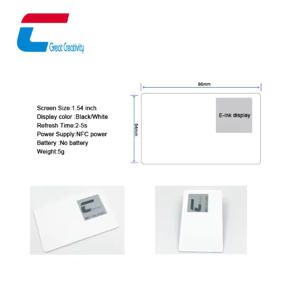 Customizable NFC E Ink Display Card for Digital Price Tags