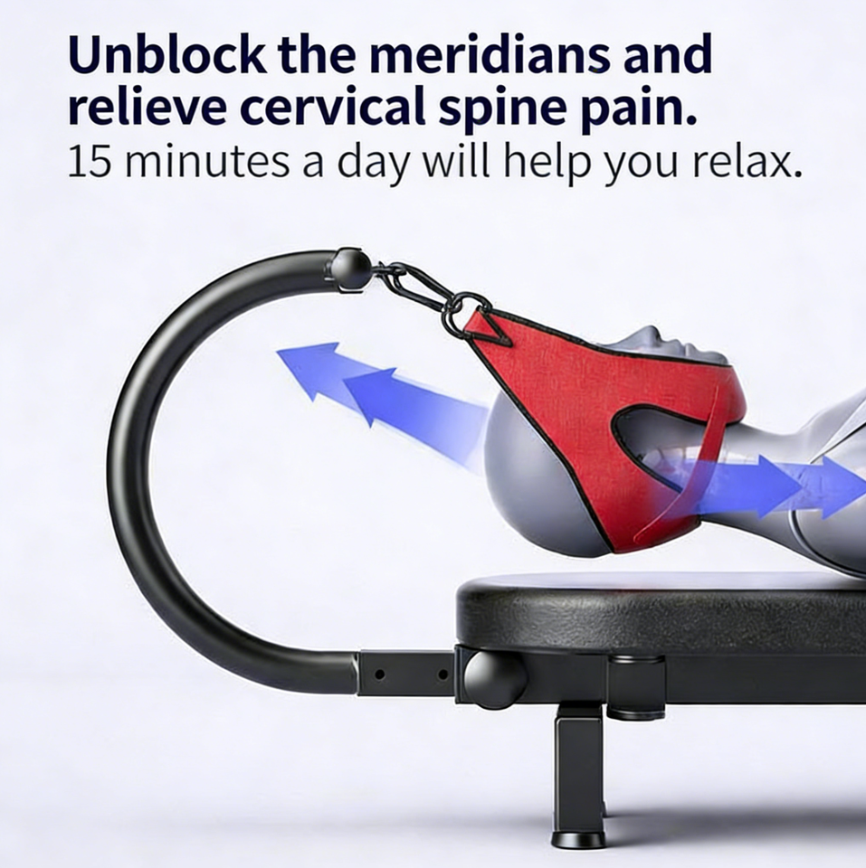 Lumbar Spine Stretching and Traction Device, Home-use Height-increasing ...
