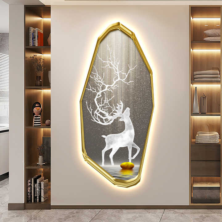 Luxury Decorative Painting with LED Lights for Living Room