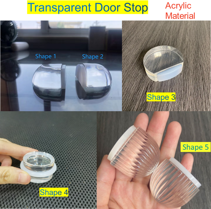 Transparent Rubber Stoppers Pad Acrylic Door Stopper Wall Protection ...