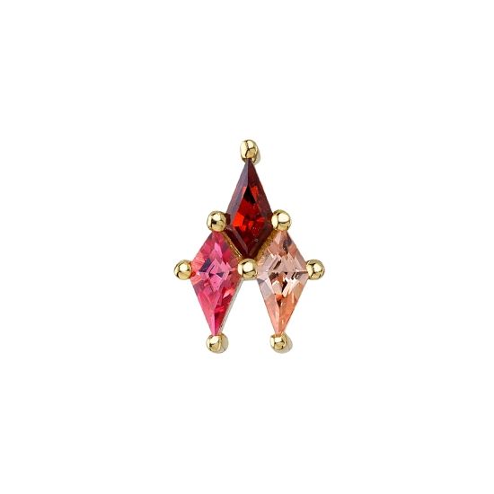 Wholesale 14K Solid Gold Threadless Piercing Ends Marquise Baguette ...