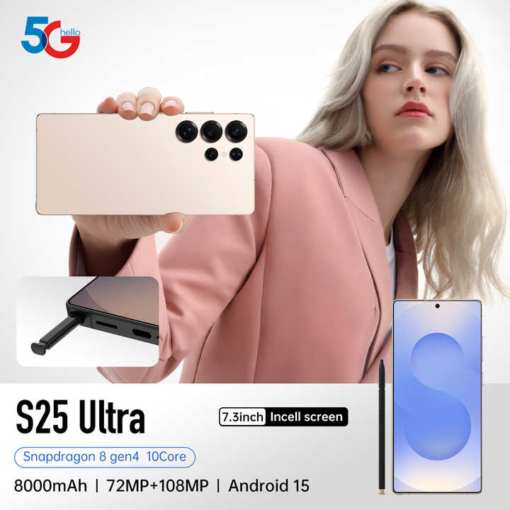 S25Ultra Mobile Phone 100x Digital Zoom 2K Screen QWERTY Keyboard ...