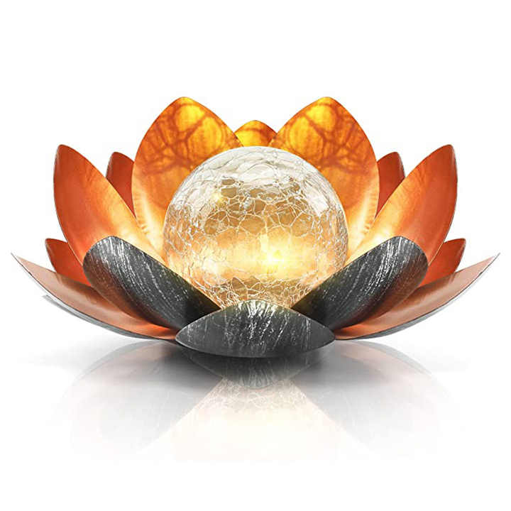 Solar Lotus Flower LED Garden Light - Warm White Bliss