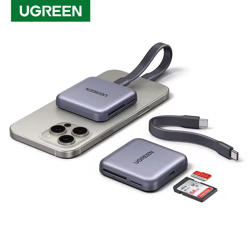 UGREEN MagFlow Card Reader SD4.0 312MB/s USB C to SD/TF Slot Magnetic ...