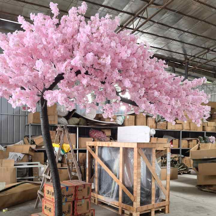 2.5M Indoor Wedding Decorative Pink Bionic Sakura Flower Arch Tree ...
