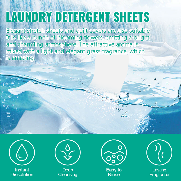 KELEE Eco Friendly Laundry Detergent Sheets Paper Washing Laundry ...