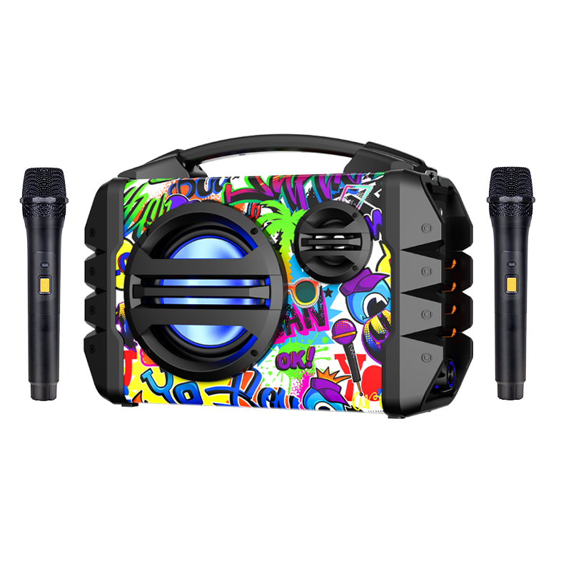 Modorwy RGB Boombox LED Partybox Speaker Remote Control Rechargeable ...