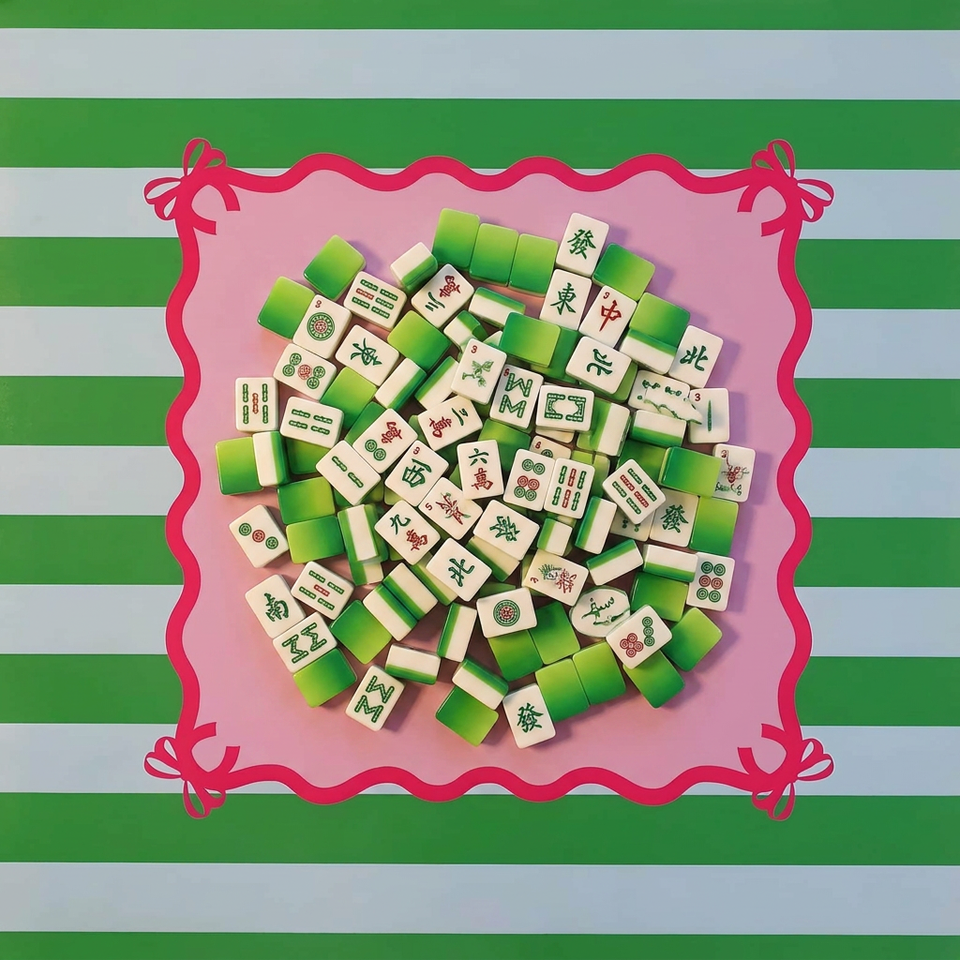 Boutique 160-Tile American Mahjong Set, 4-Layer Engraved Lime Green ...