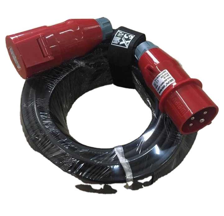 5x6mm2 Power Cable with 32A 5pin Sockets for Industrial Use