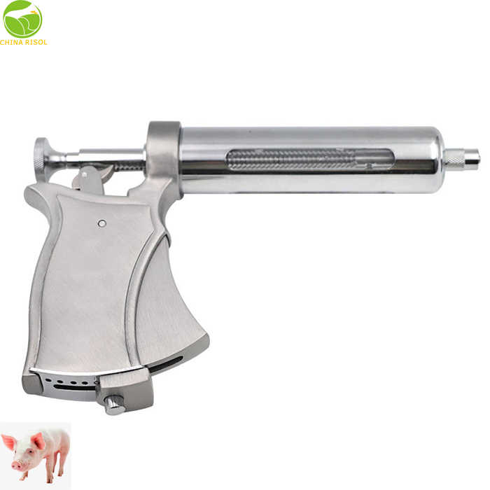 Livestock Revolver Inject Gun Adjustable Dosing Veterinary Clinic Medical Instrument Syringe for ...