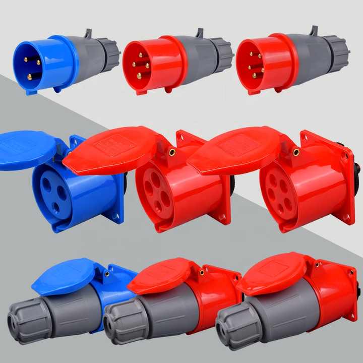 High Quality IP44 16A/32A Male and Female Industrial Plug and Sockets ...